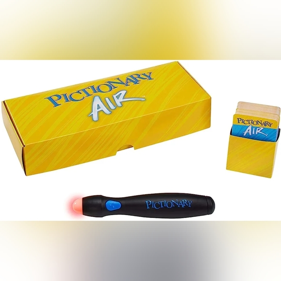Mattel | Toys | Pictionary Air Family Game Light Pen Clue Cards ...